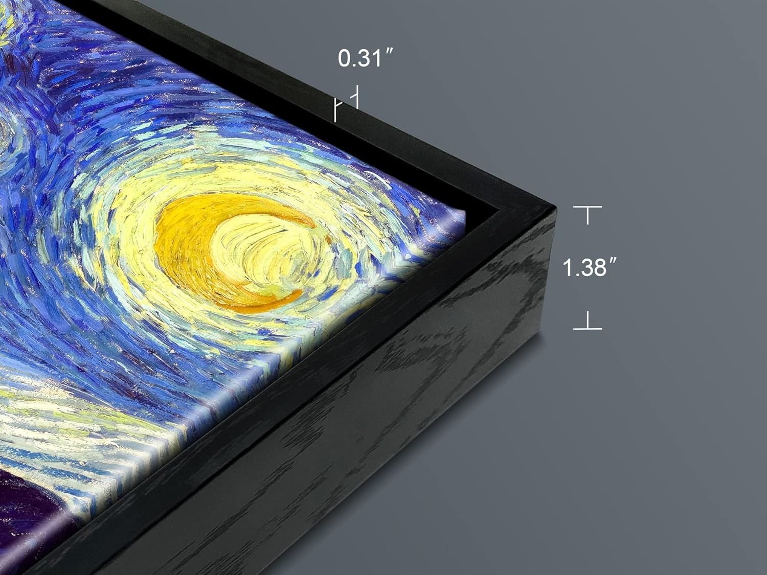 The Starry Night by Vincent Van Gogh Framed Canvas Print – Great Art ...